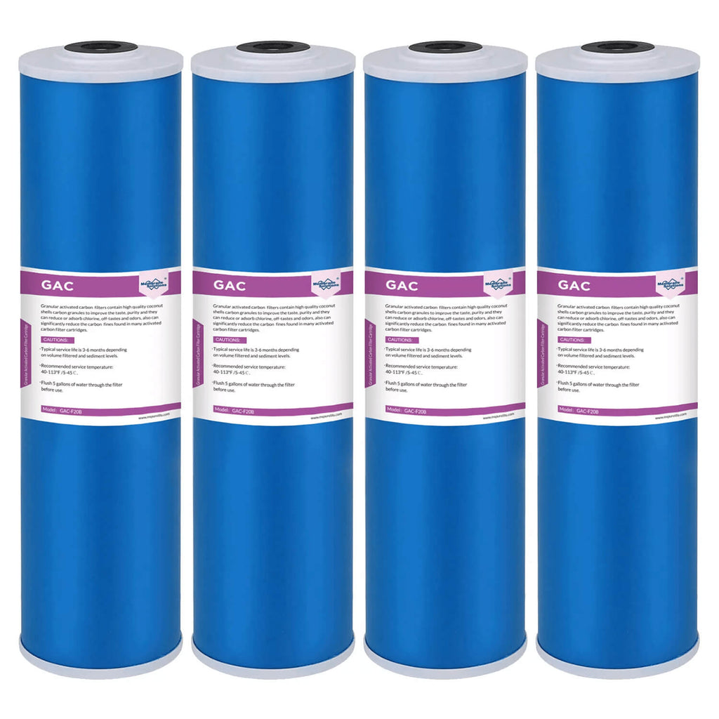 Membrane Solutions 20" x 4.5" GAC Granular Activated Carbon Water ...