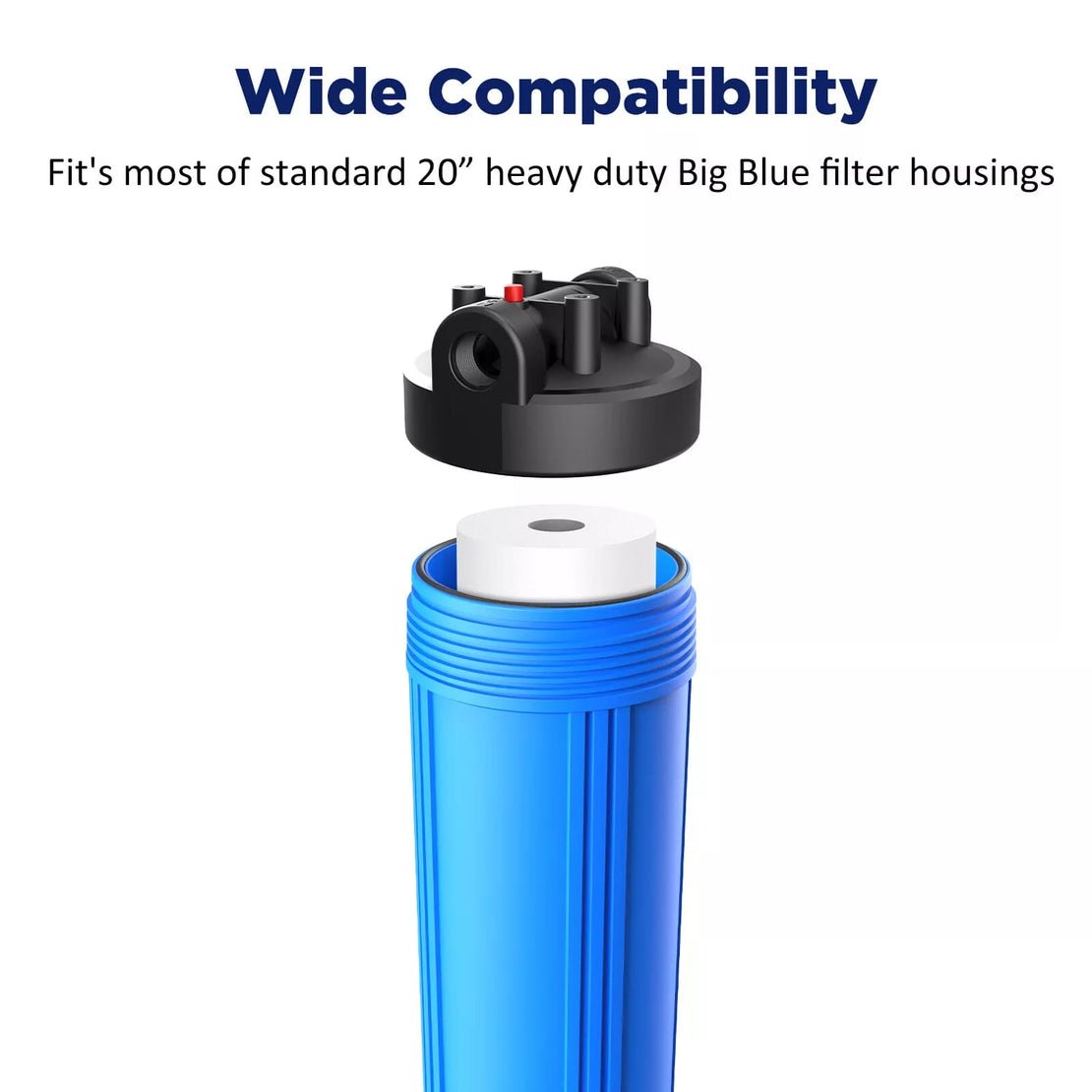 SimPure DB20P Big Blue 20 Inch Water Filter Housing