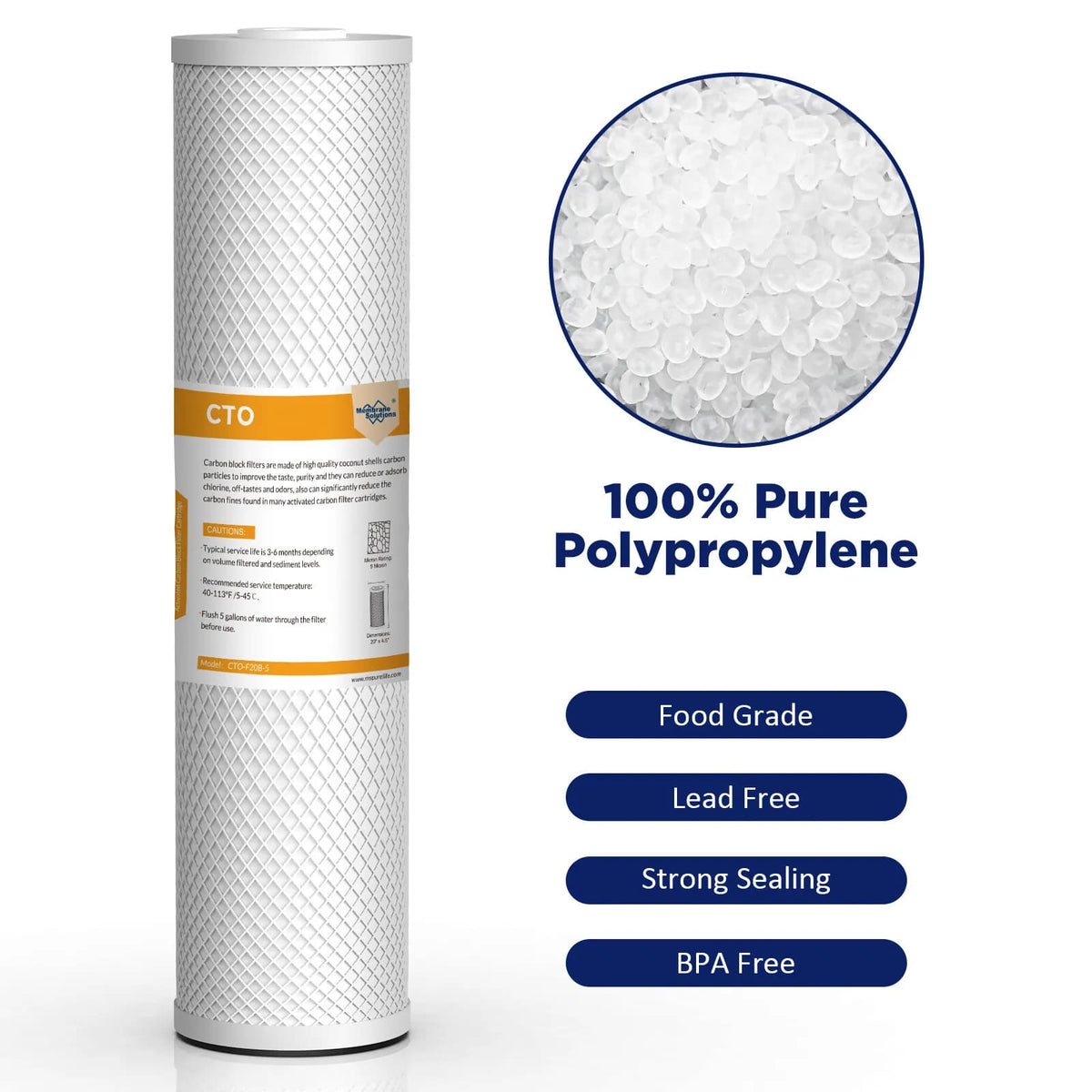 Membrane Solutions Coconut Shell Activated Carbon Whole House Sediment ...