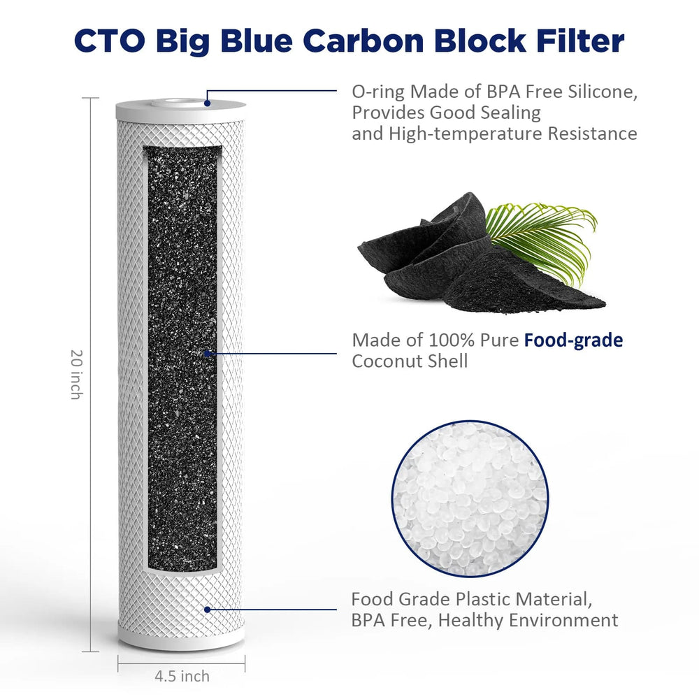 Membrane Solutions Coconut Shell Activated Carbon Whole House Sediment ...