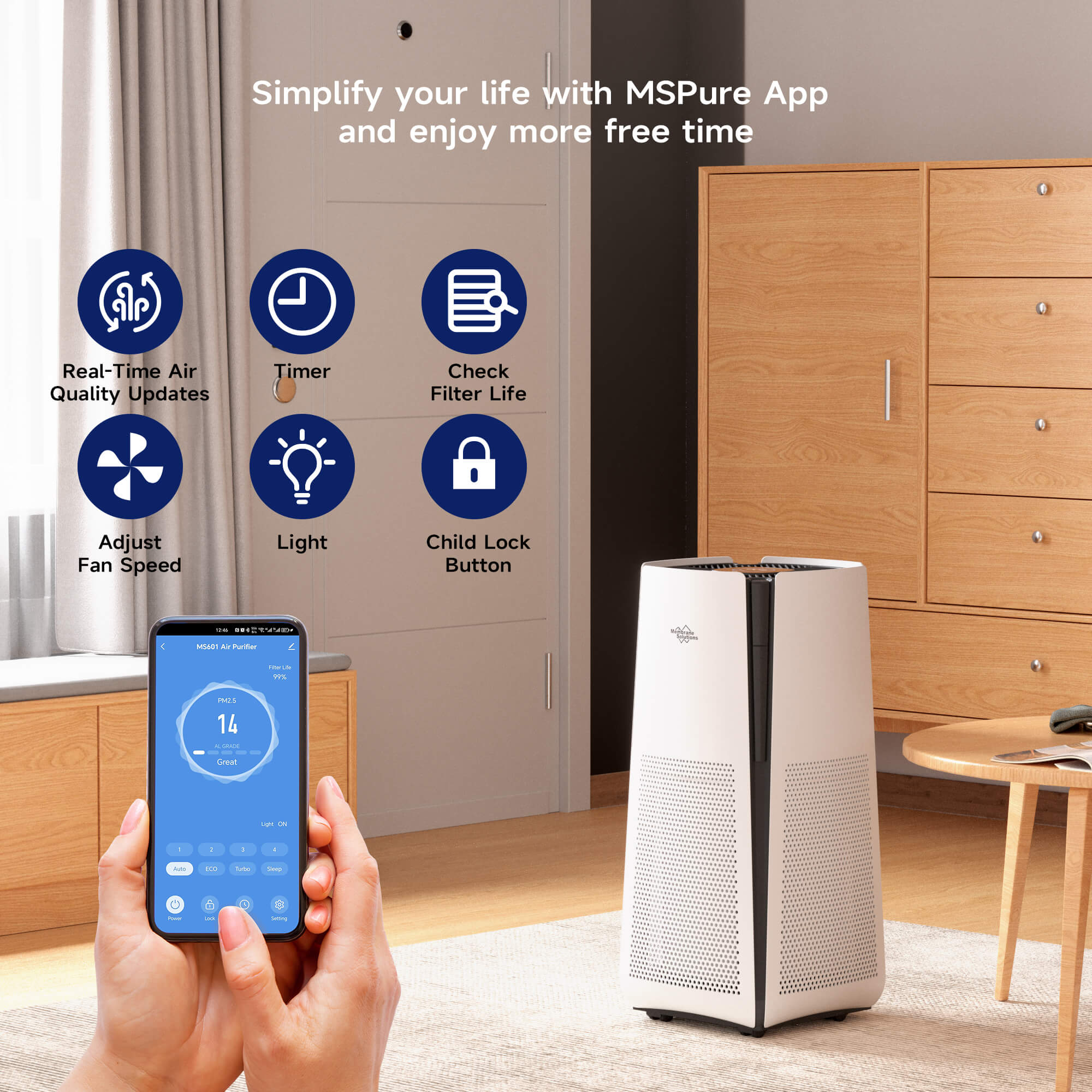 SimPure Room Air Purifier Purifiers Filters Cleaners