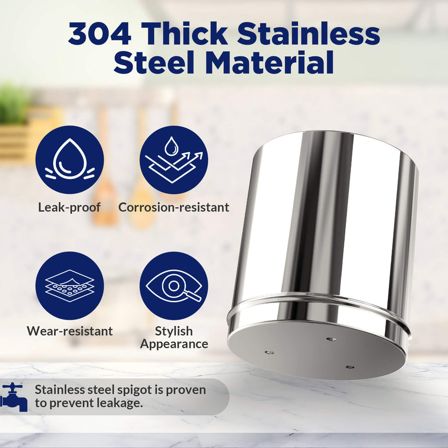 Membrane Solutions U3P Stainless Steel Gravity Water Filter Tank for Travel