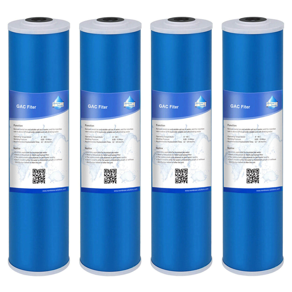 Membrane Solutions 20" x 4.5" GAC Granular Activated Carbon Water ...