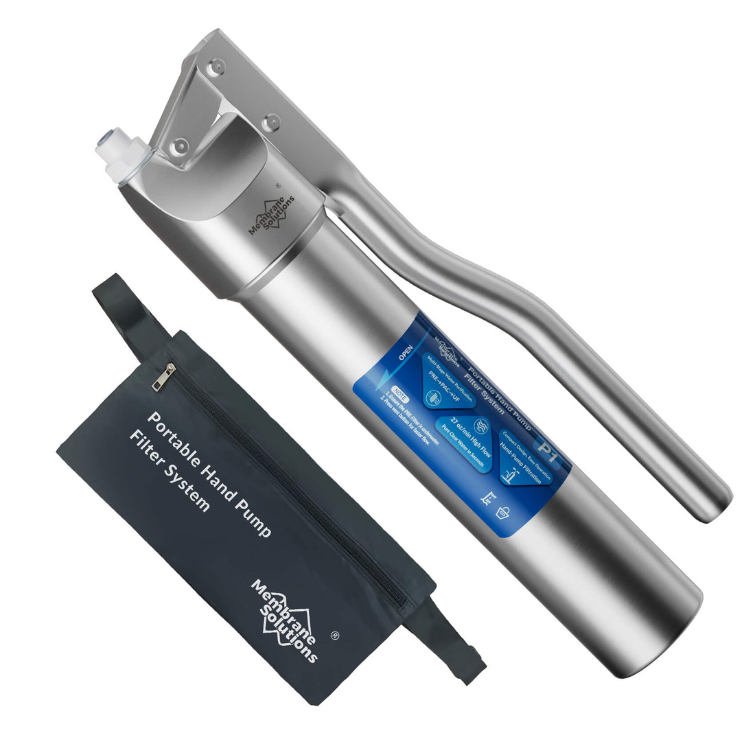 Membrane Solutions P1 Portable UF Ultrafiltration Hand Pump Water Filter