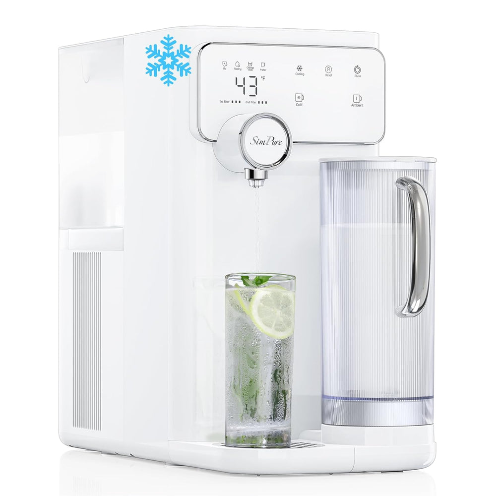 SimPure Y10C 7-Stage Cold Countertop RO System Cooler Water Filter Dis