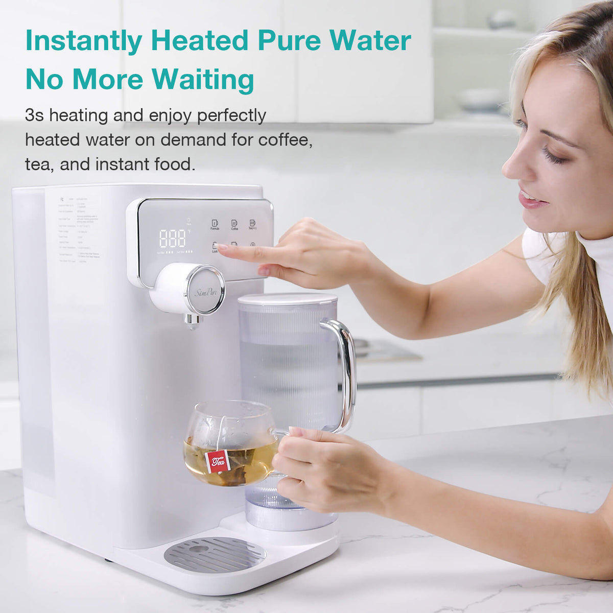 SimPure Y10H Countertop RO Instant Hot Water Filter Dispenser