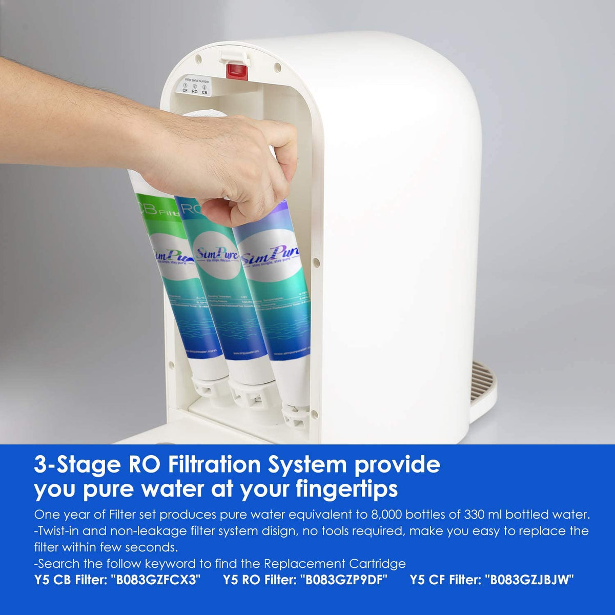SimPure Y5 CB Replacement Filter Cartridge | Reverse Osmosis Water Fil