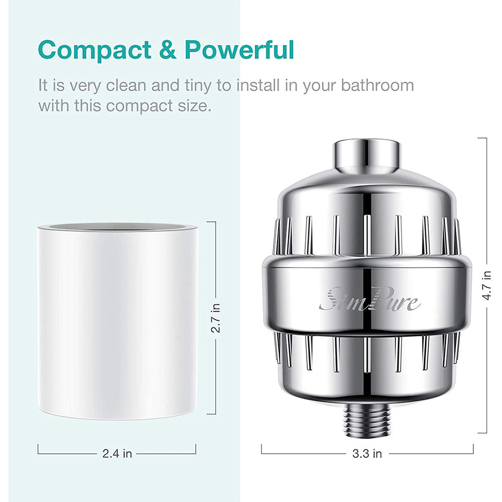 20 Stage Shower Head Water Filter For Hard Water | ShowerSoft
