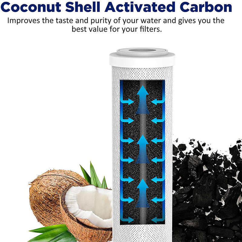Coconut Shell Activated Carbon Block Whole House Sediment Water Filter ...