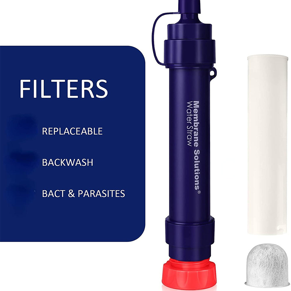 Membrane Solutions WS02 Straw Water Filter For Survival Emergency Use
