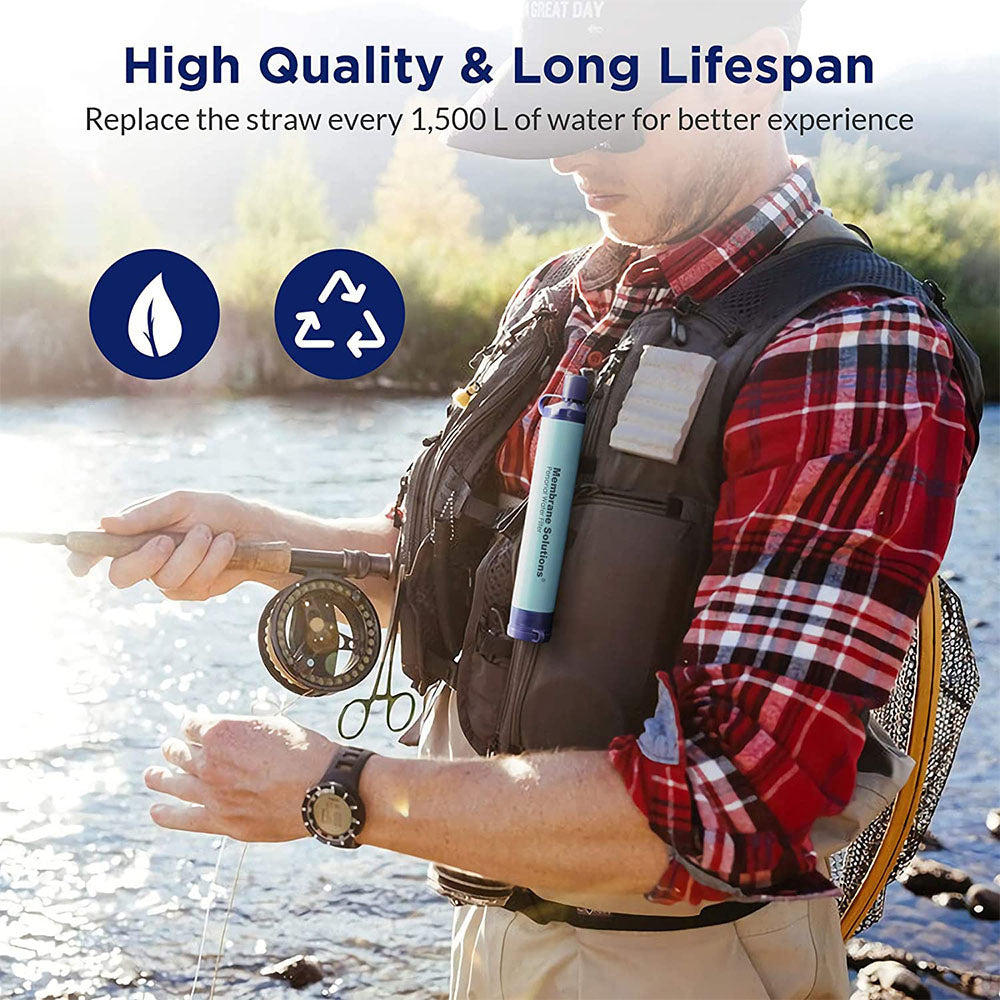 Life Straw 0.1 Micron Personal Water Filter Purifier Straw | 4-Stage